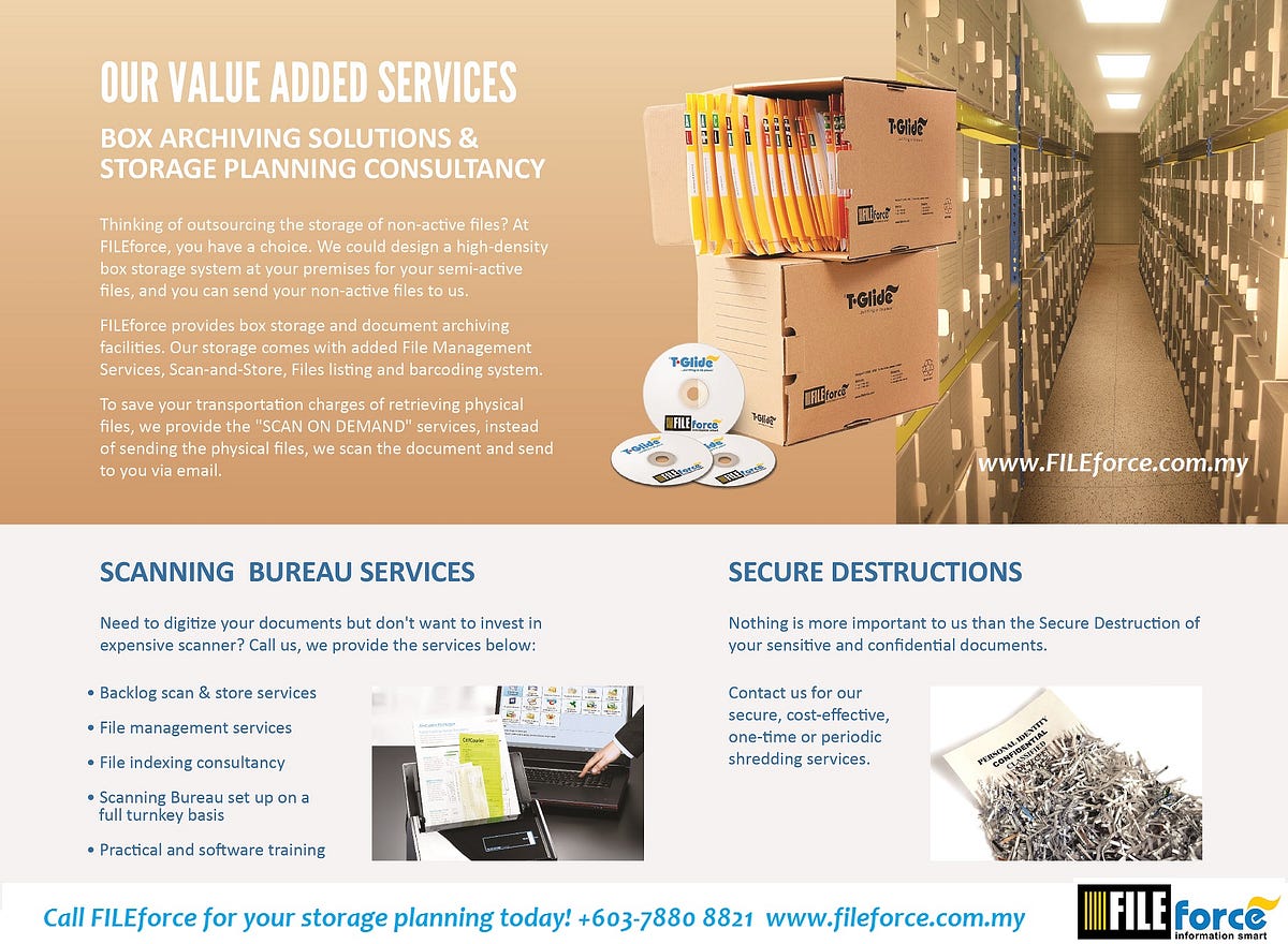 Store, Scan & Shred…. More than just storage, we provide… | by LV TAN | Medium