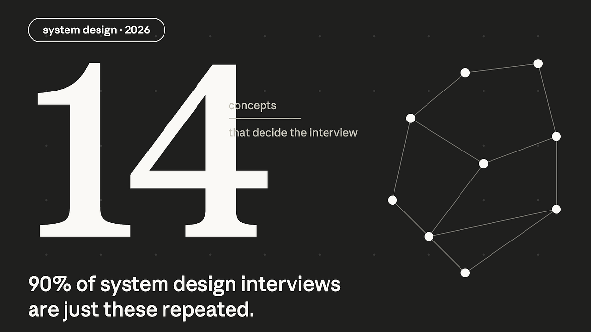 90% of System Design interviews in 2026 are just these 14 concepts ...