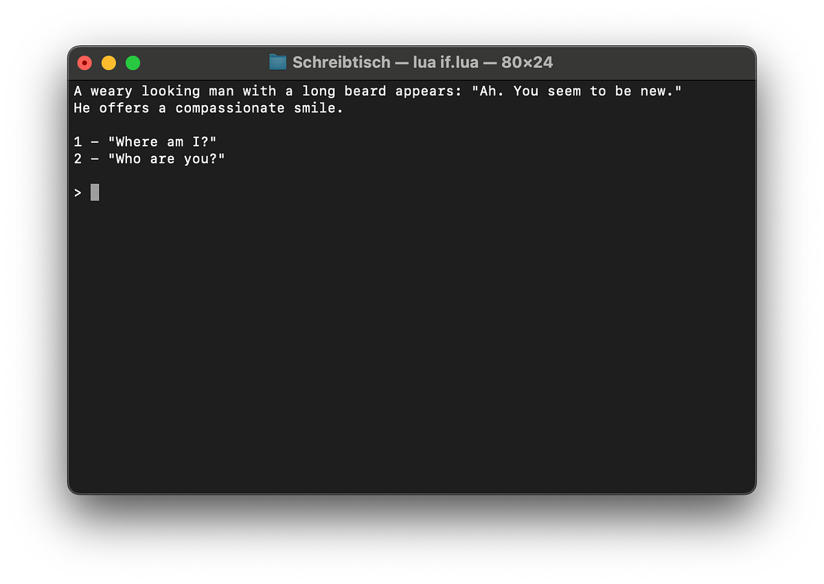How to write a simple interactive fiction engine in Lua | by LeShrimp | Medium