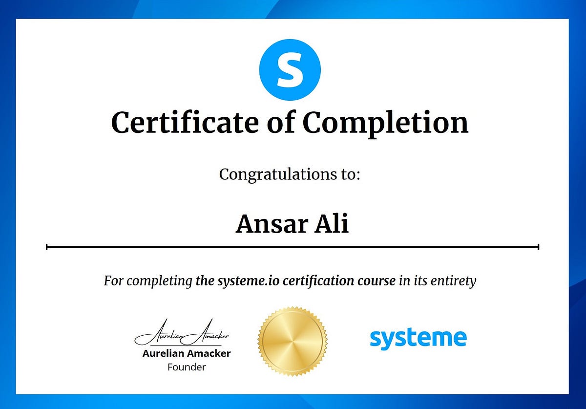 Systeme.io Certification Quiz Answers | by Ansar Ali | Medium
