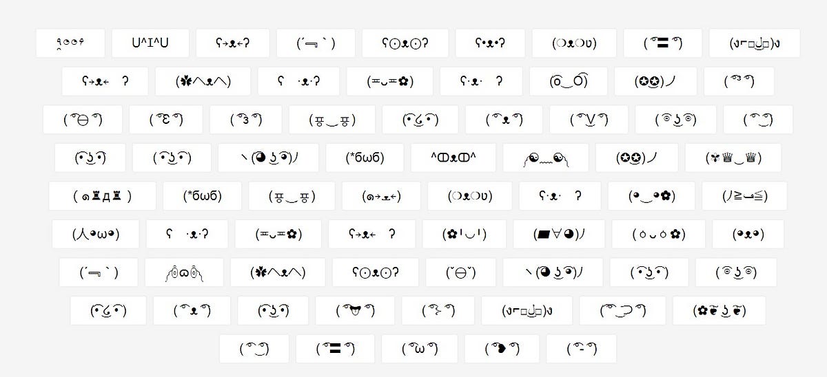 100+Text Faces Emoticons Of All Time ( ͡° ͜ʖ ͡°) | by Lenny Face | Medium