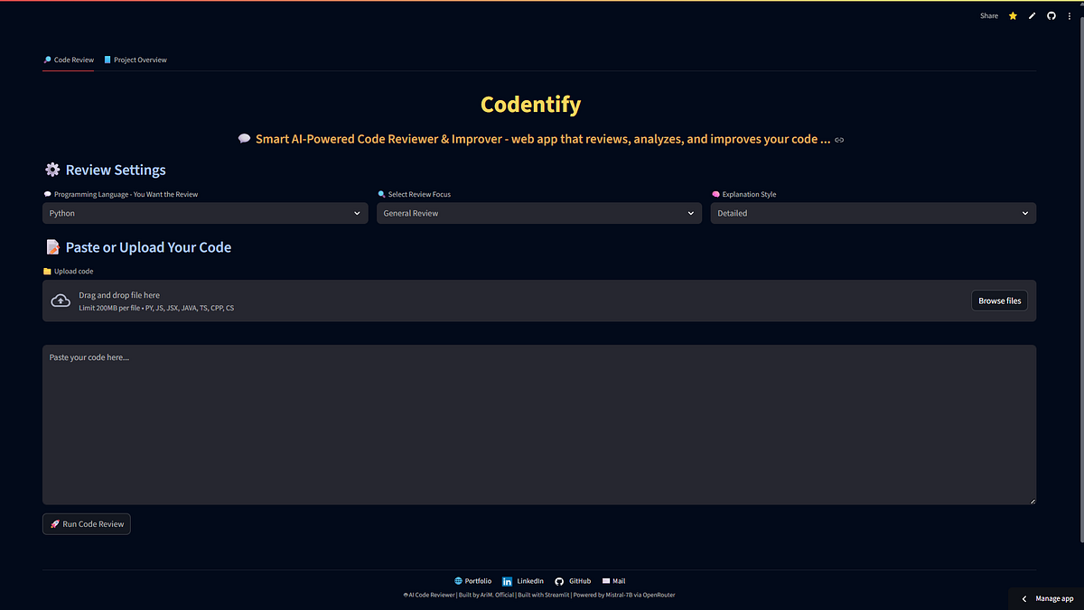 🧠 Codentify: Empowering Developers with AI-Driven Code Reviews Using LLMs | by Aritra Mukherjee ...