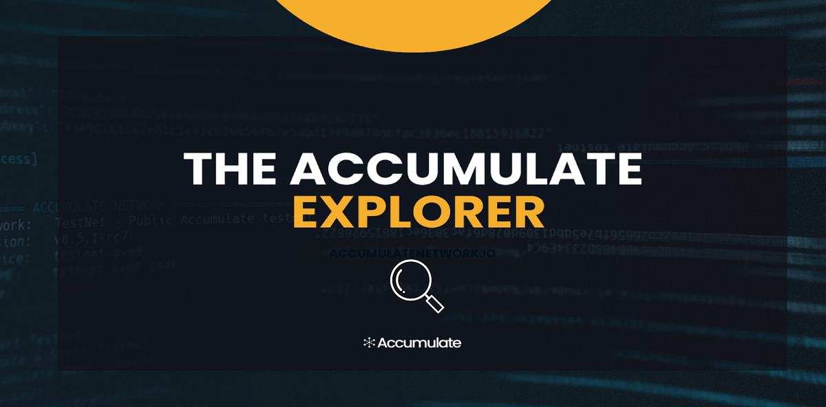 An overview of the Accumulate Blockchain Explorer - Accumulate - Medium