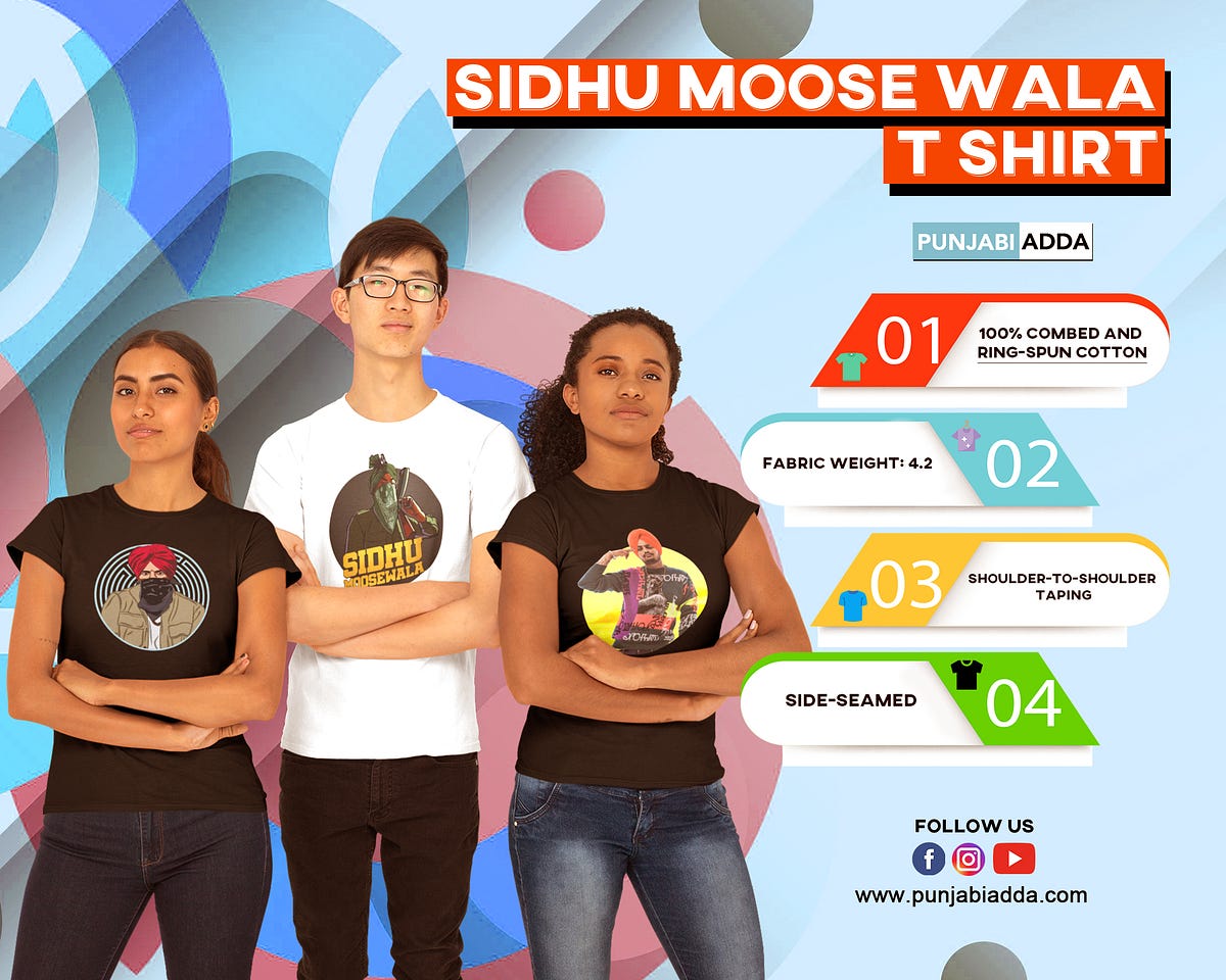 Sidhu Moose Wala T Shirt — Punjabi Adda - Punjabi Adda - Medium