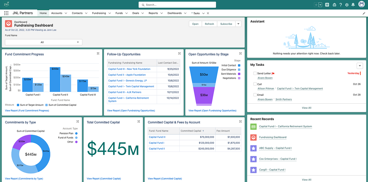 Dev Org Showcase — JNL Partners. A Salesforce development org based on ...