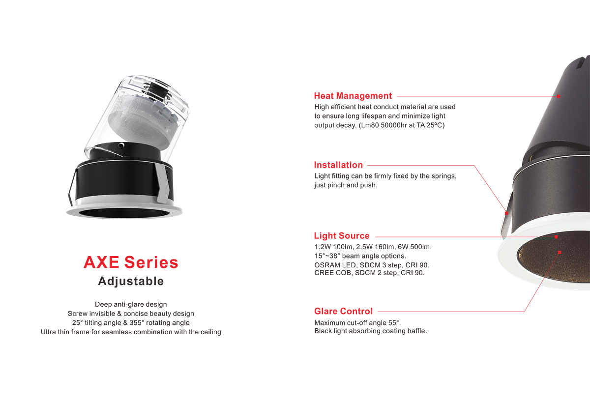 AXE adjustable LED Ceiling Light - Aero - Medium