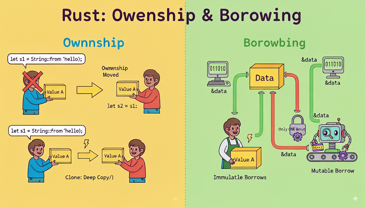 Ownership and Borrowing in Rust. The Simplest Guide Ever | by Kausik ...