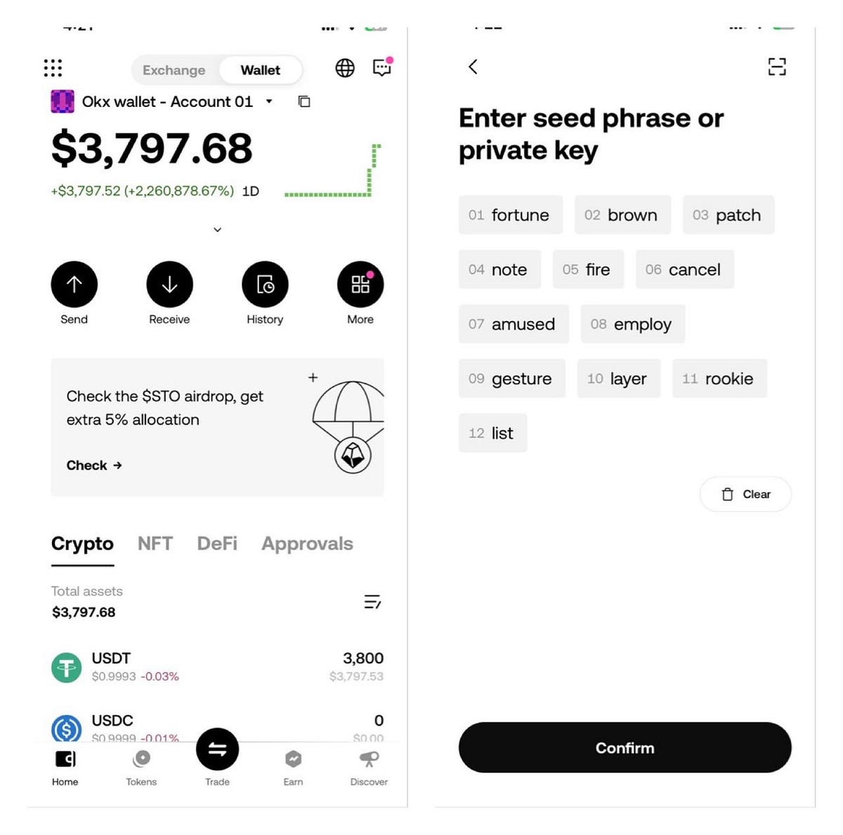 Gift 4000 USDT Blockchain Trc20 ( Okx wallet -Safepal wallet) - Miya ...