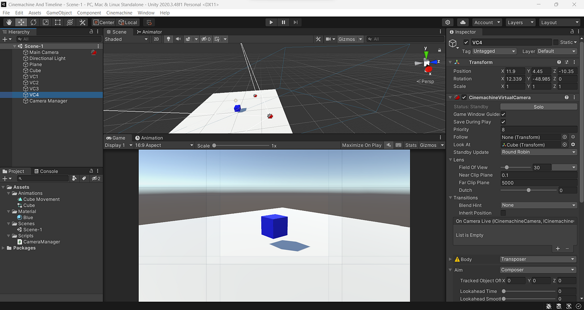 Cinemachine: An Interactive Camera With C# | by Samantha Gittemeier ...