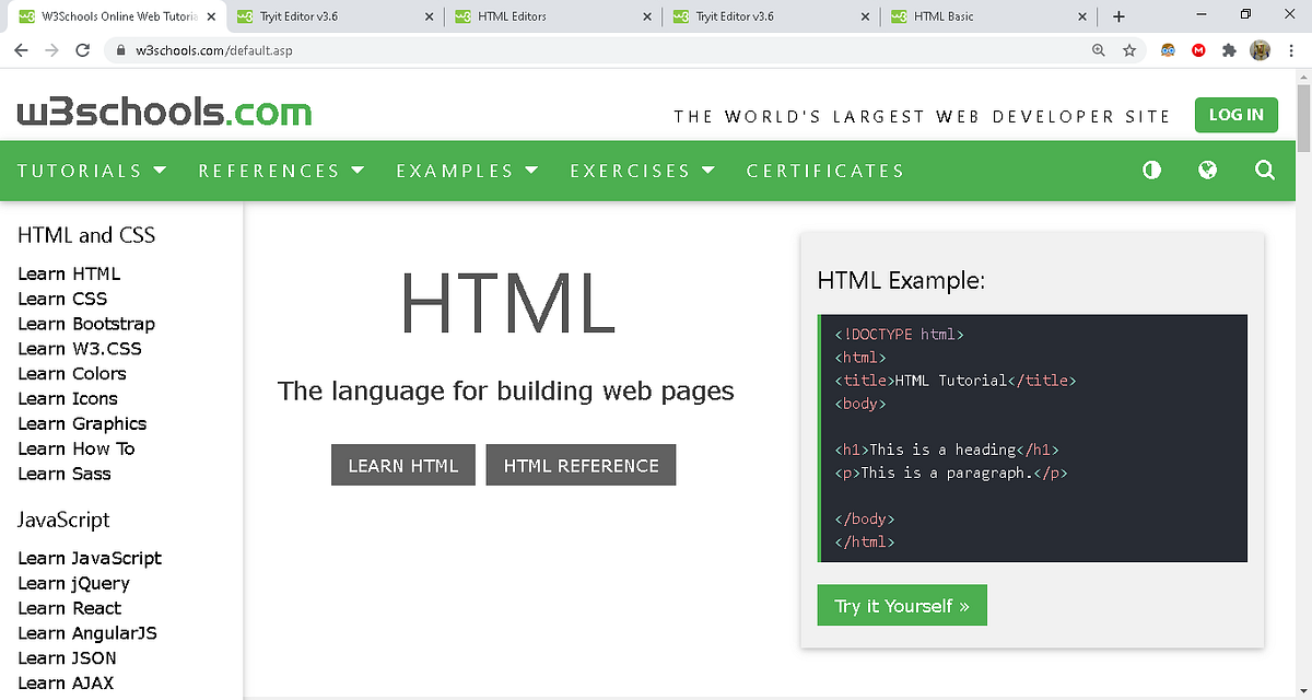 Belajar HTML dasar di W3school. haloo…. perkenalkan namaku abdul karim… | by abdul karim | Medium