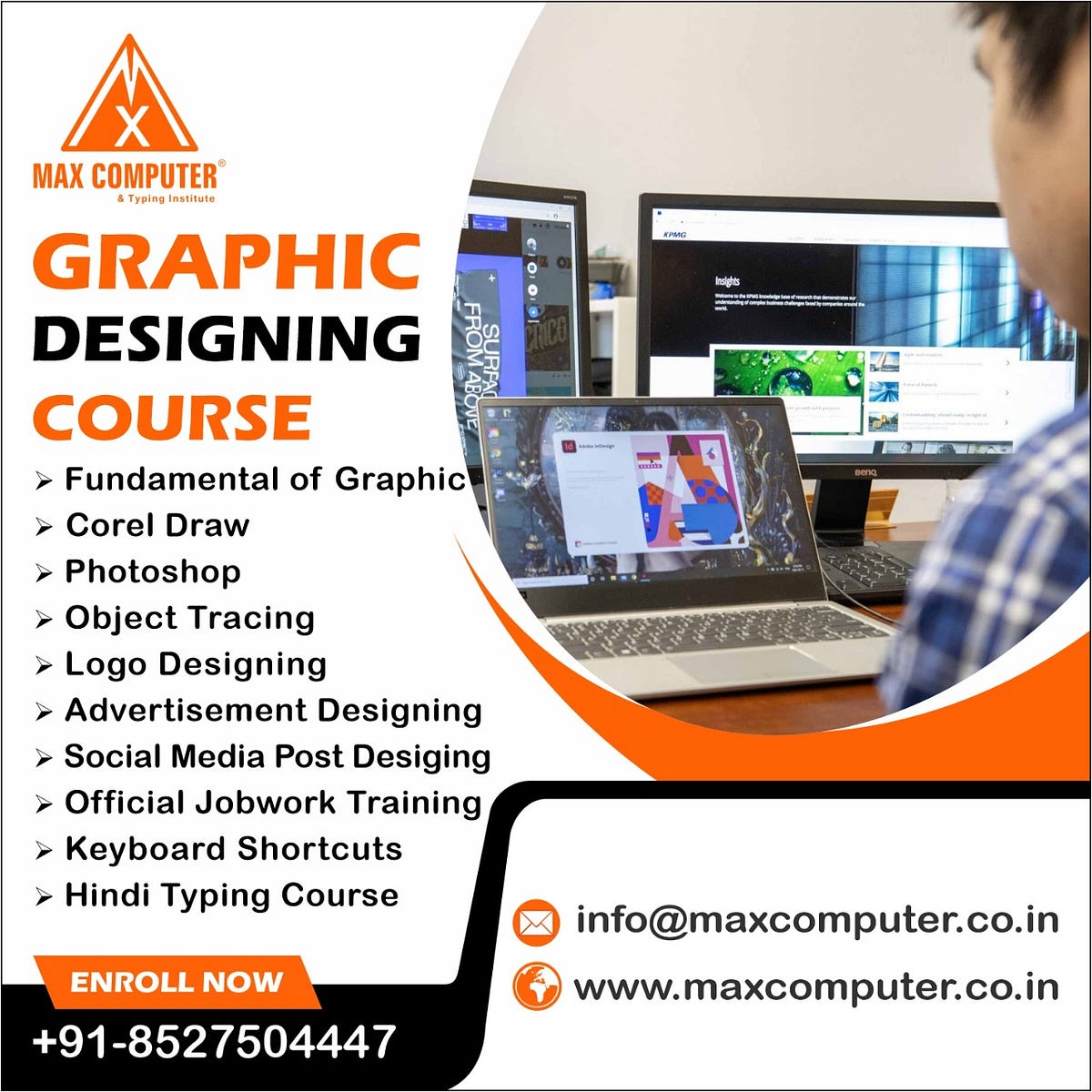 Advance Graphic Designing Near alipur - Max Computer - Medium