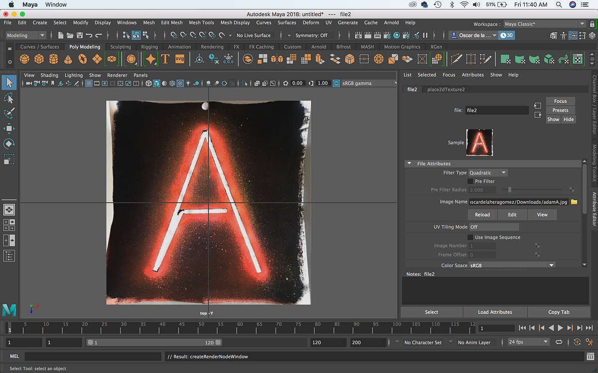 How to add an image to a plane on Maya. | by Oscar de la Hera | AR Tips ...
