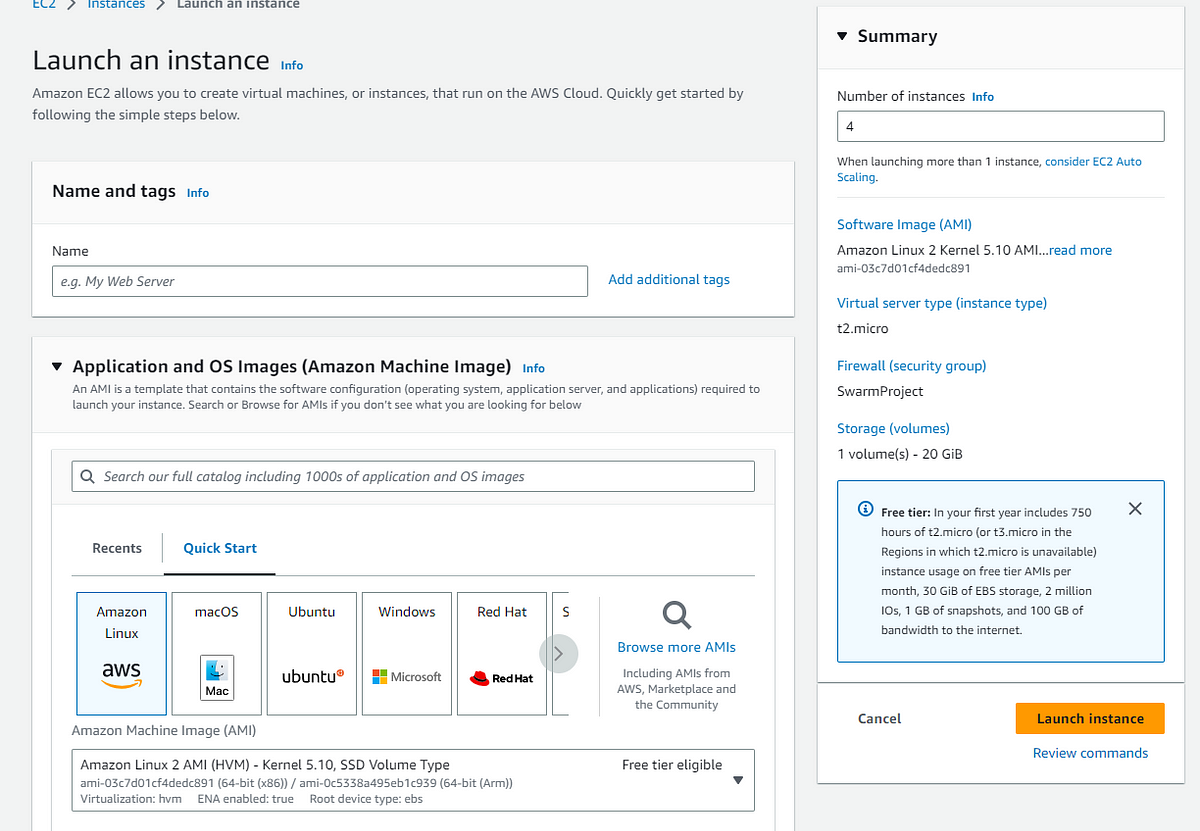 Creating A Docker Swarm In Aws That Has Manager And Worker Nodes By Sharon Johnson Medium