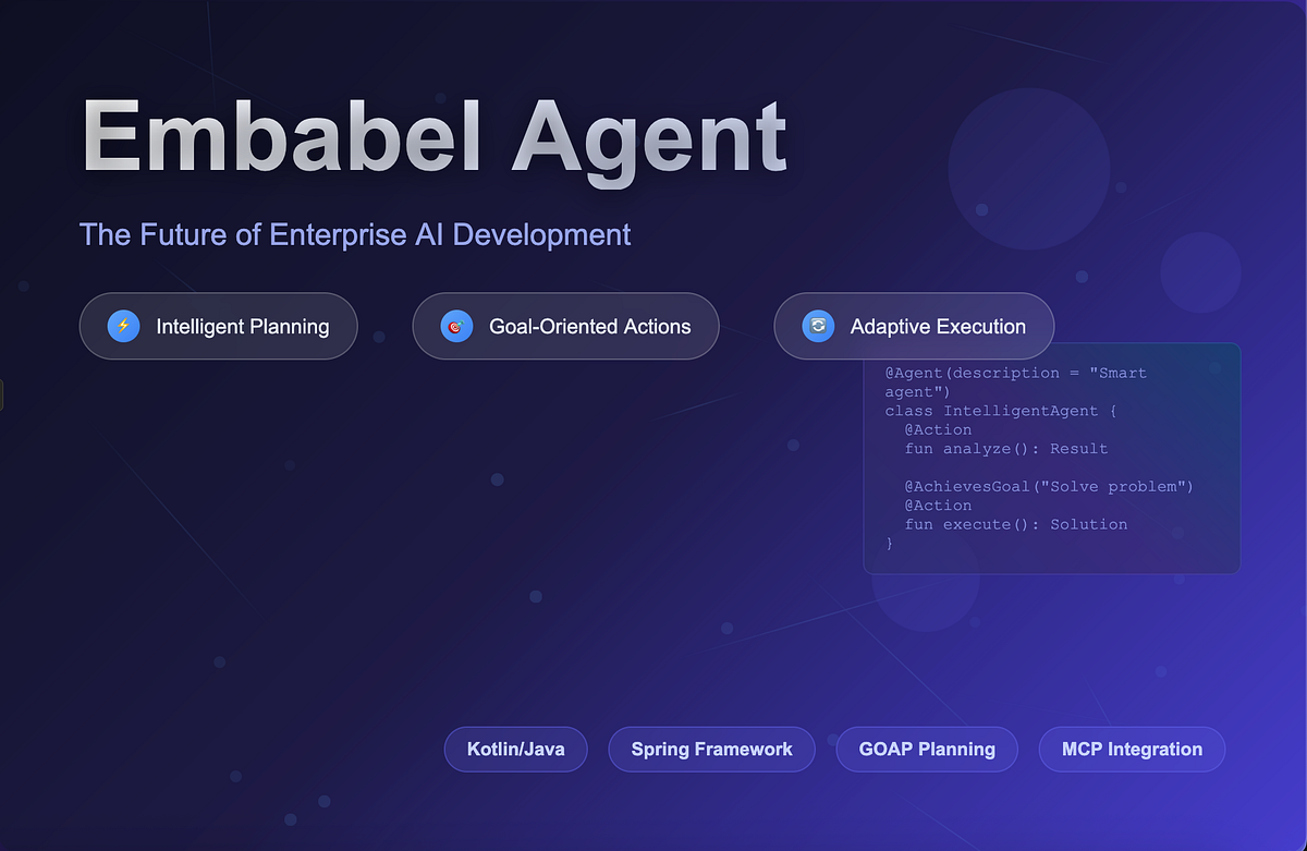 Embabel Agent: The Future of Enterprise AI Development is Here | by Master Spring Ter | Medium