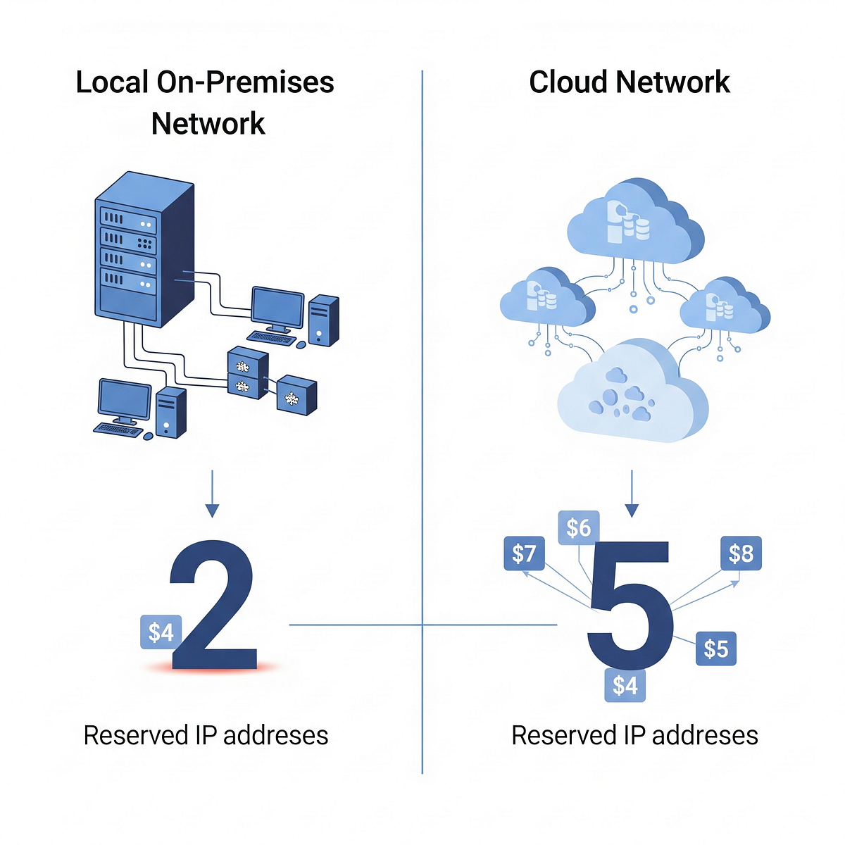 On-Prem vs. Cloud: Why 2 and 5 Reserved IPs | by Siddhant Rangra | Medium