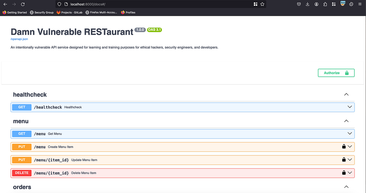 Damn Vulnerable RESTaurant — A Root walkthrough | by Diogo Cardoso | Medium
