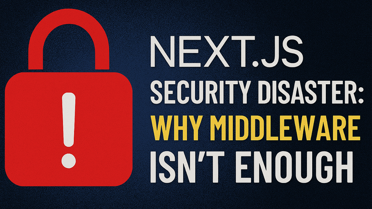 Next.js Security Flaw Exposes Auth Risk in Middleware | by Hassan Trabelsi | Medium