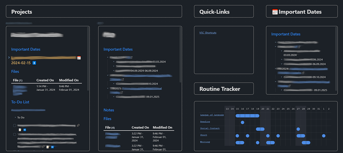 Obsidian Homepage. Let me introduce you to the Obsidian… | by Len | Medium
