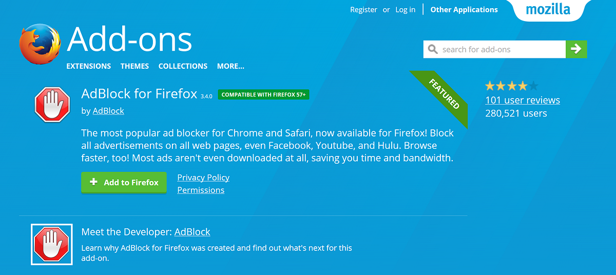 AdBlock for Firefox Is Featured This Month in the AMO | by AdBlock ...