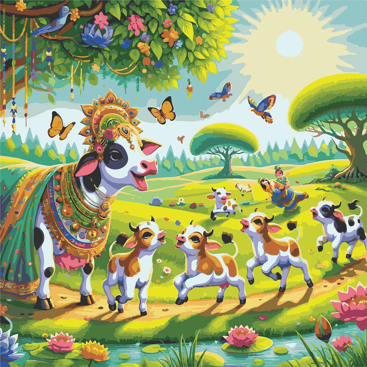 Five Little Cows. A Tale of Mother Cow’s Call and… | by RhymesofBharat ...
