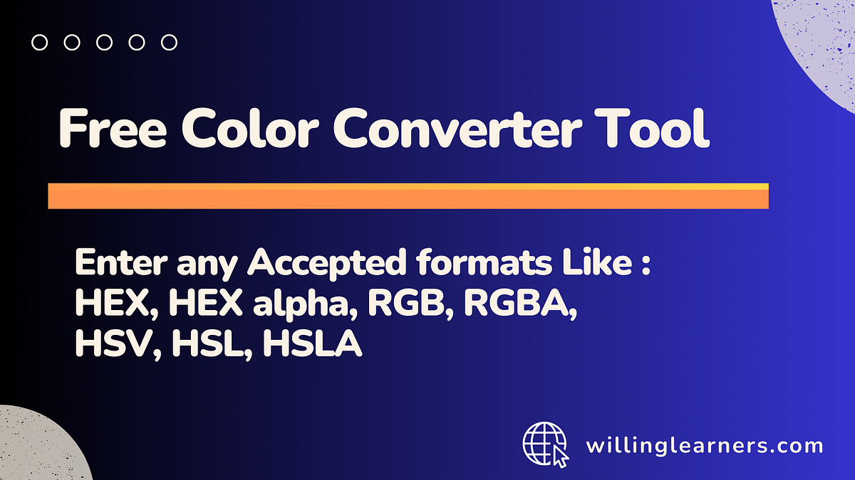 Free Color Converter Tool - Learners Hub - Medium