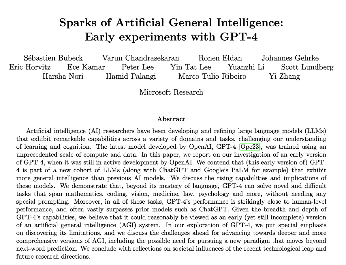 Sparks of Artificial General Intelligence (AGI) — Part I | by Shourya Vir Jain | Medium