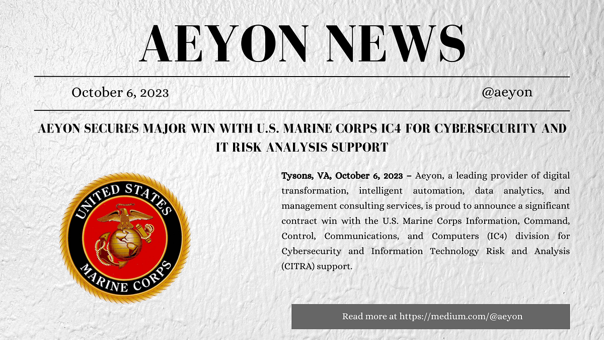 Aeyon Secures Major Win with U.S. Marine Corps IC4 for Cybersecurity ...