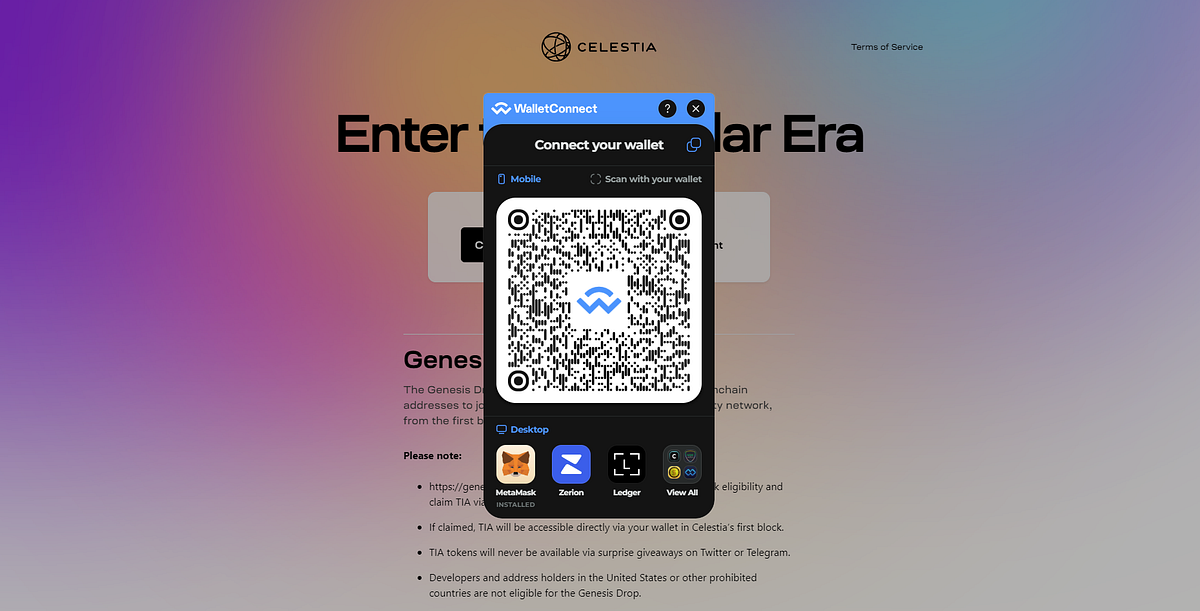 Celestia Airdrop — Claim Free TIA Coin | by Zoe token | Feb, 2024 | Medium