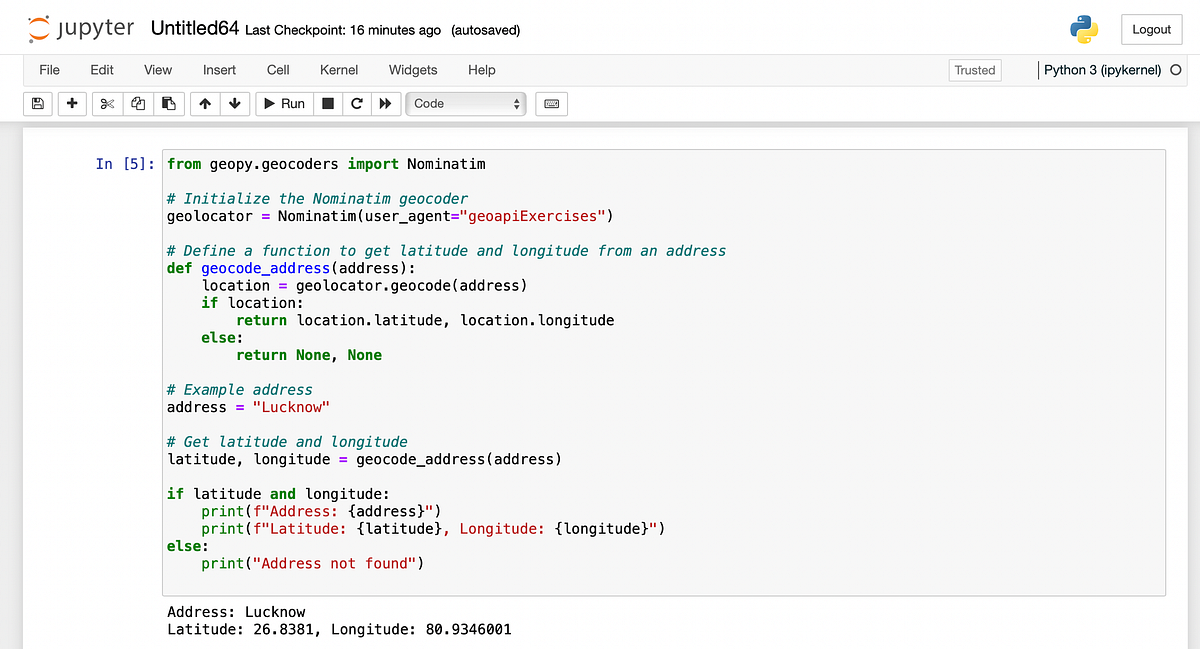 How to Perform Geocoding Using Geopy in Python | by Chhayank Shekhar Srivastava | Medium