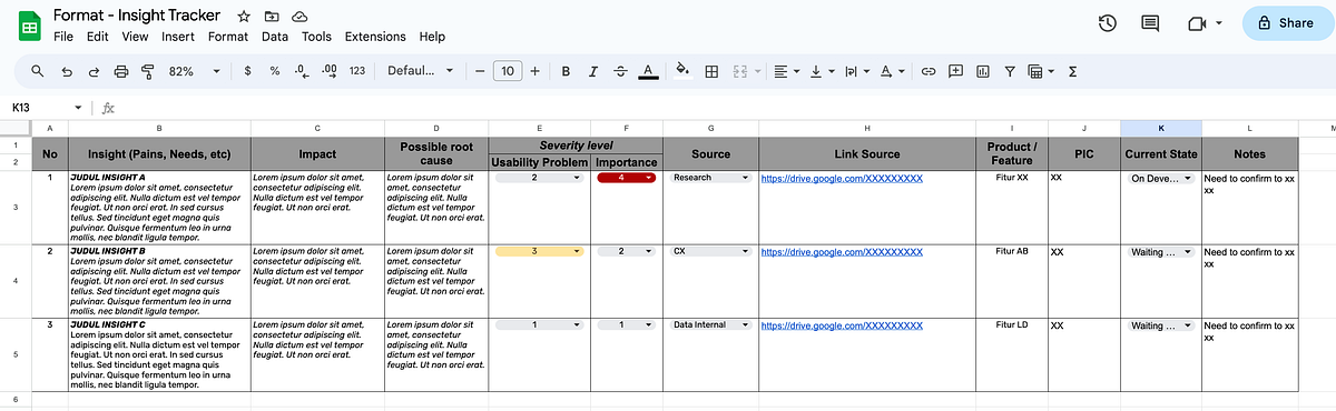 Researcher’s Tool — Insight Tracker Sheet | by Siti Nurul Fatimah | Medium