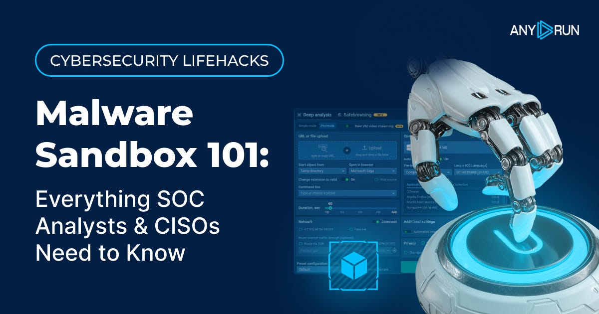What is a Malware Sandbox? Everything SOC Analysts and CISOs Need to Know | by ANY.RUN | Nov ...