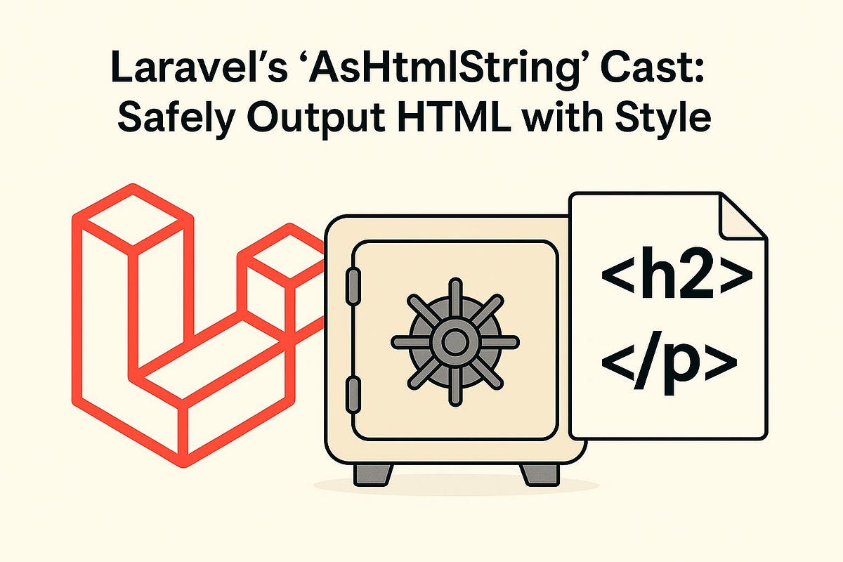 💡 Laravel’s AsHtmlString Cast: Safely Output HTML with Style | by Zest Infotech | Apr, 2025 | Medium