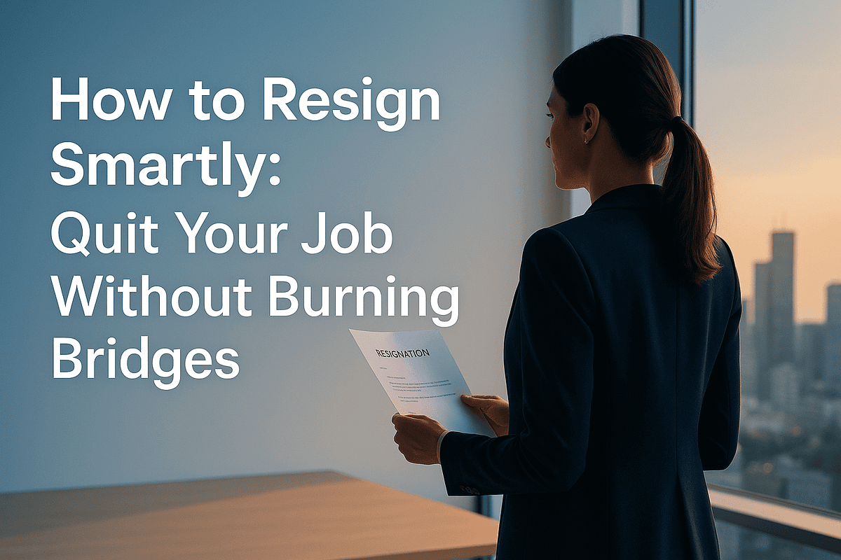 How to Resign Smartly: Quit Your Job Without Burning Bridges | by ...