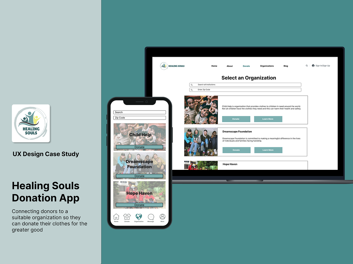 UX Case Study — Healing Souls. Healing Souls was created to make it ...