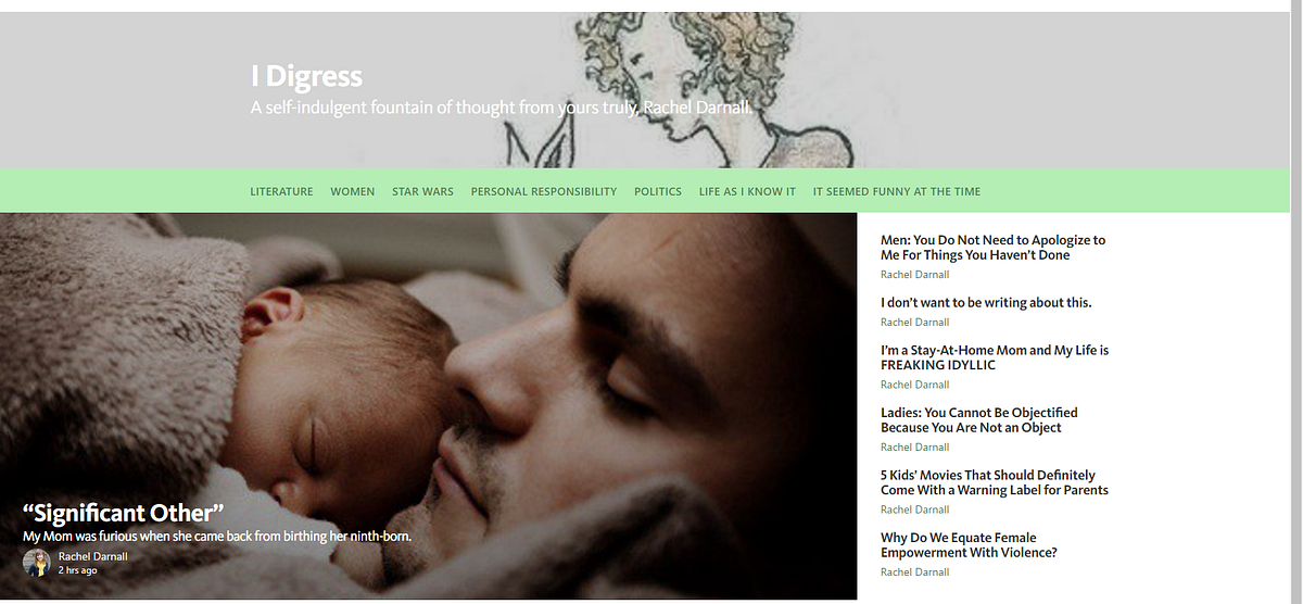 Launching “I Digress”. So I think that a lot of us have… | by Rachel ...