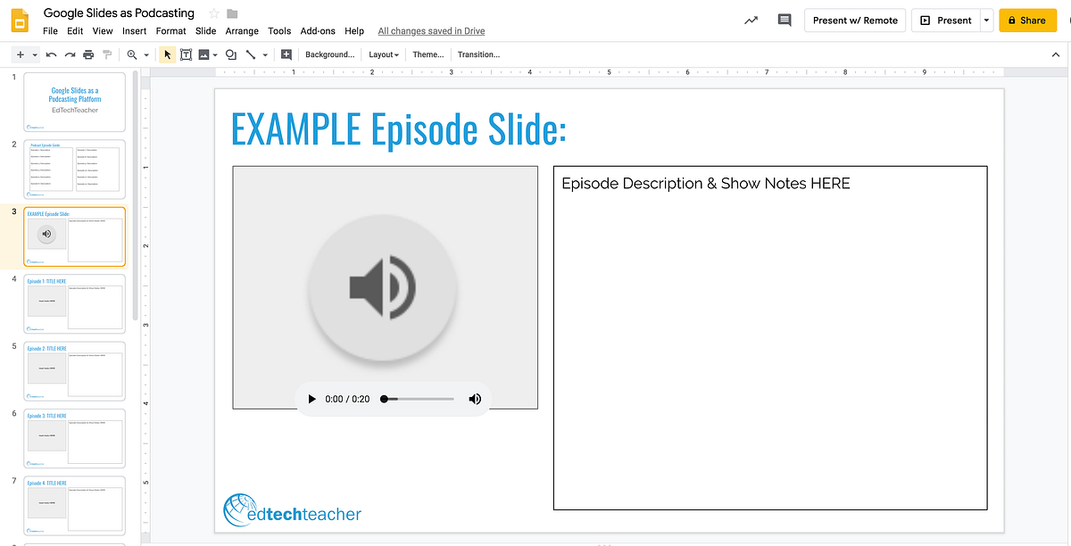 Podcasting with Google Slides. A long overdue feature was recently ...