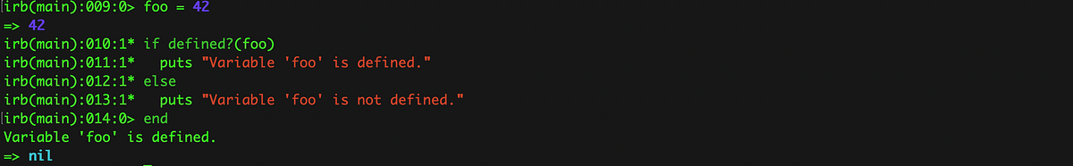 Understanding the defined? A method in Ruby!!! | by vinita kumari | Medium