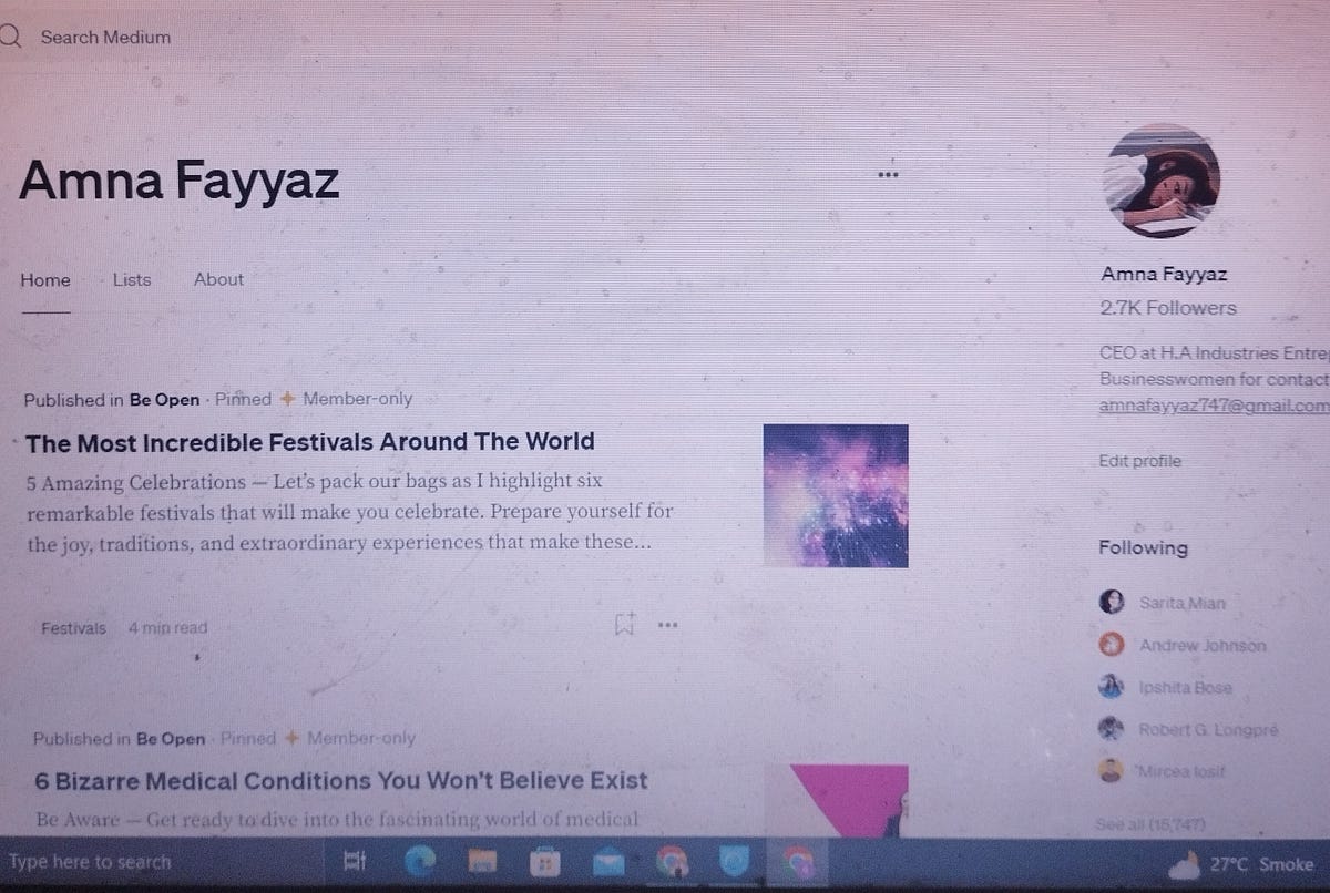My Journey From Zero To 2700 Followers In 3 Months | by Amna Fayyaz | Be Open | Aug, 2023 | Medium