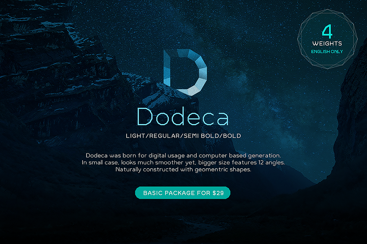 Dodeca typeface. Dodeca Basic Full set — Light / Reg /… | by Ethan Park ...