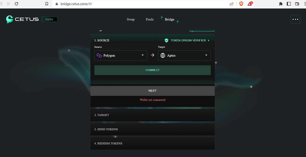 how to use Cetus Bridge powered by Wormhole and add liquidity in Cetus ...
