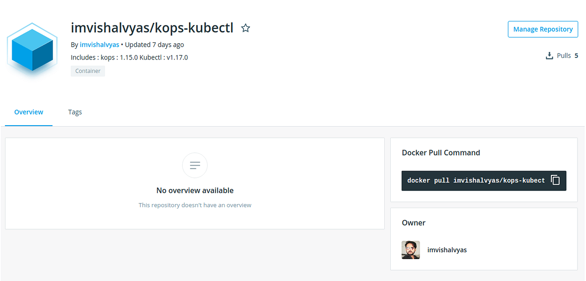 Publish custom docker image on Docker Hub | by Vishal Vyas | Medium