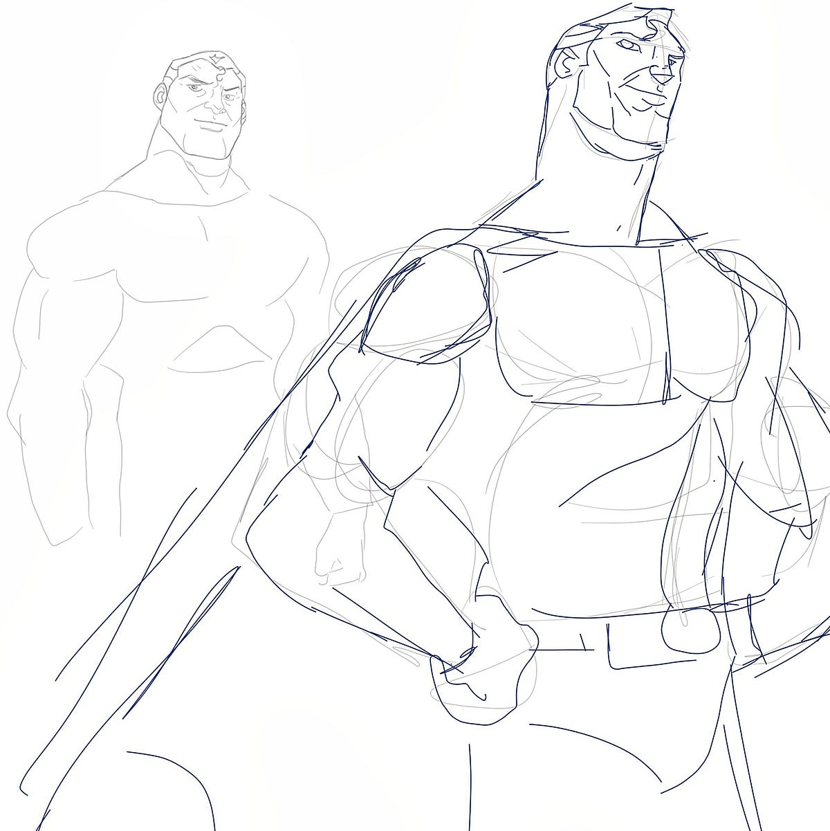 My sketch of Superman | by OmegaRennertainment | Medium