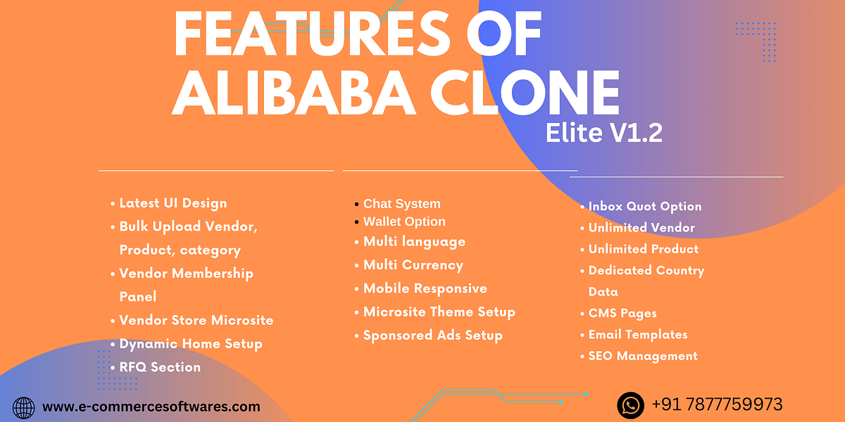 Features List Of Alibaba Clone Elite V1.2 - e-commercesoftwares - Medium