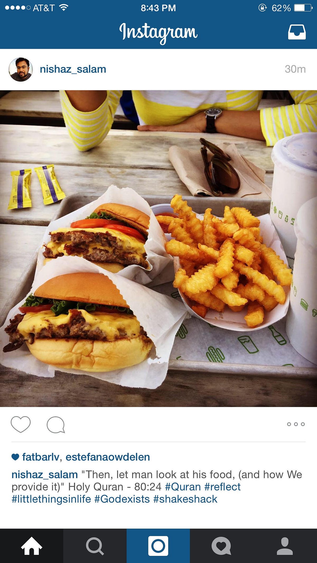 Burger Reflection. This Instagram post of mine made me… | by Nishaz ...