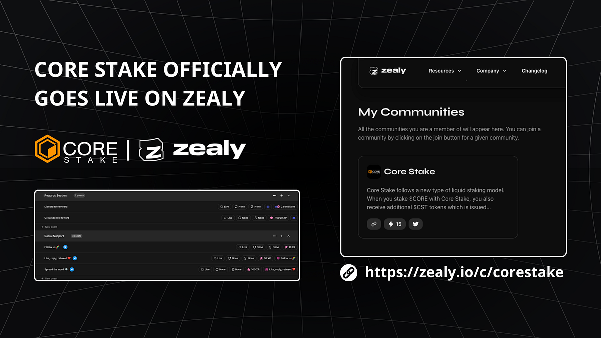 CORE STAKE JOINS ZEALY: EXPANDING OUR WEB3 COMMUNITY | by CoreStake | Aug, 2024 | Medium