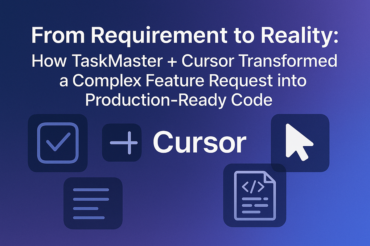 From Requirement to Reality: How Claude-Task-Master + Cursor Transformed a Complex Feature ...