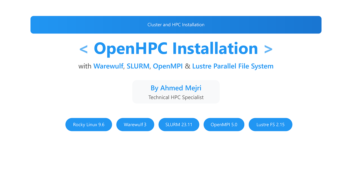 Building a Home-Lab HPC Cluster based on OpenHPC Framework EP1 | by ...