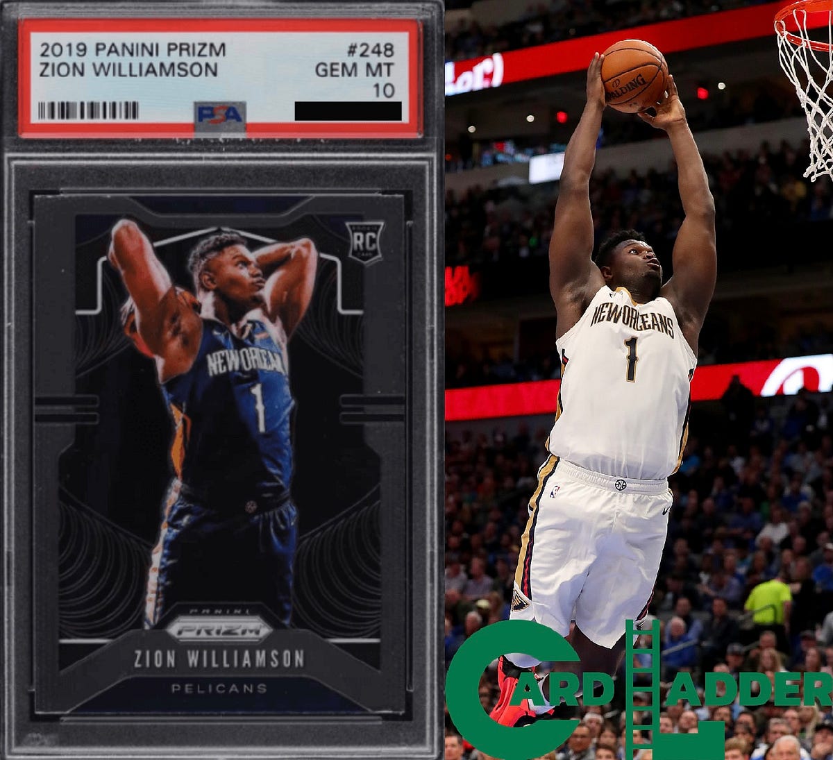 Zion Williamson, 2019 Prizm Base PSA 10 analysis | by Card Ladder Staff ...