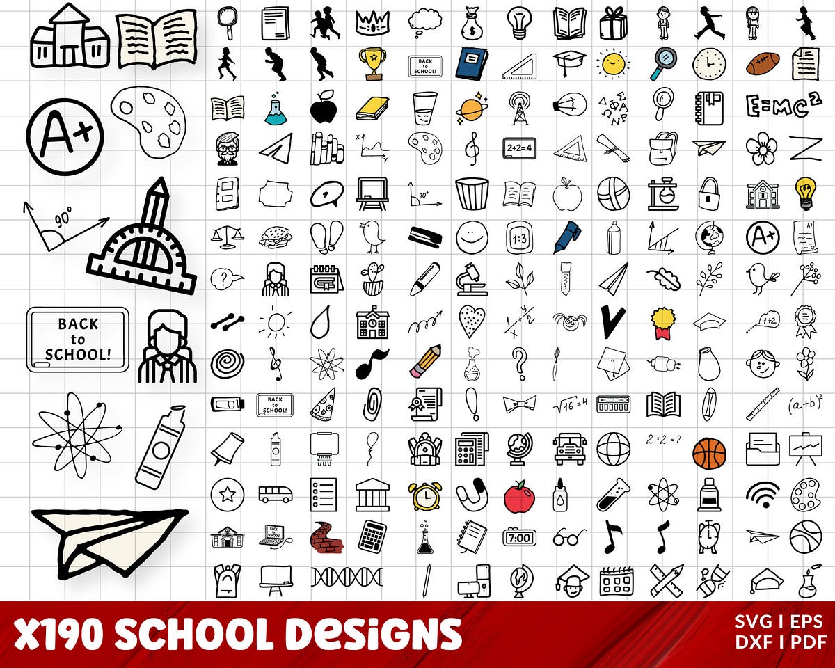 Free School Supplies SVG, Teacher SVG Bundle, Back to School SVG ...