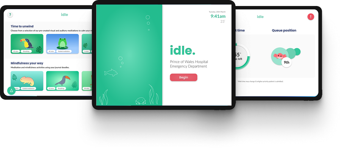 idle — An App that Enhances Health & Wellbeing in ER Waiting Rooms | by ...